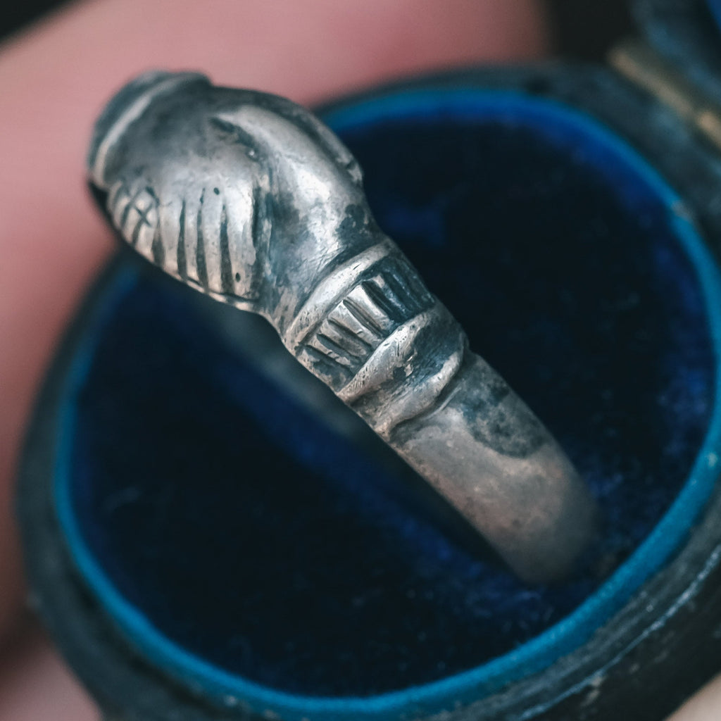 17th Century Silver Fede Ring – Lost Owl Jewelry