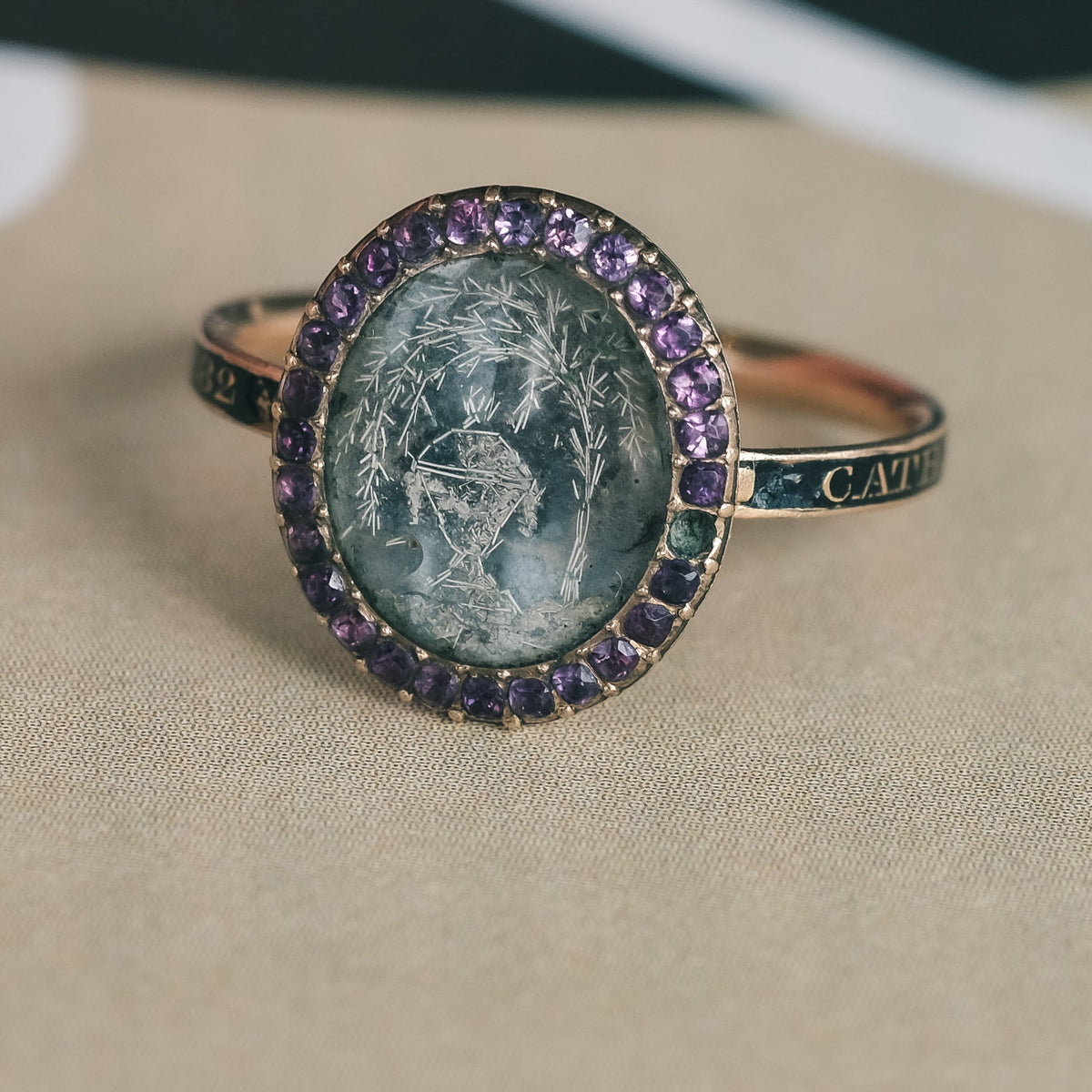 18th Century Urn Mourning Ring – Lost Owl Jewelry