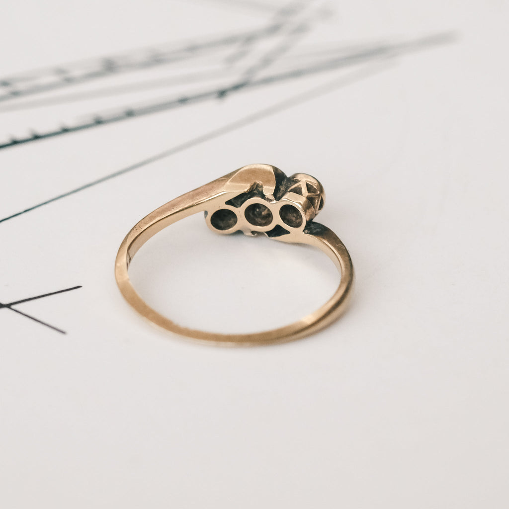 Art Nouveau Trilogy Crossover Ring – Lost Owl Jewelry
