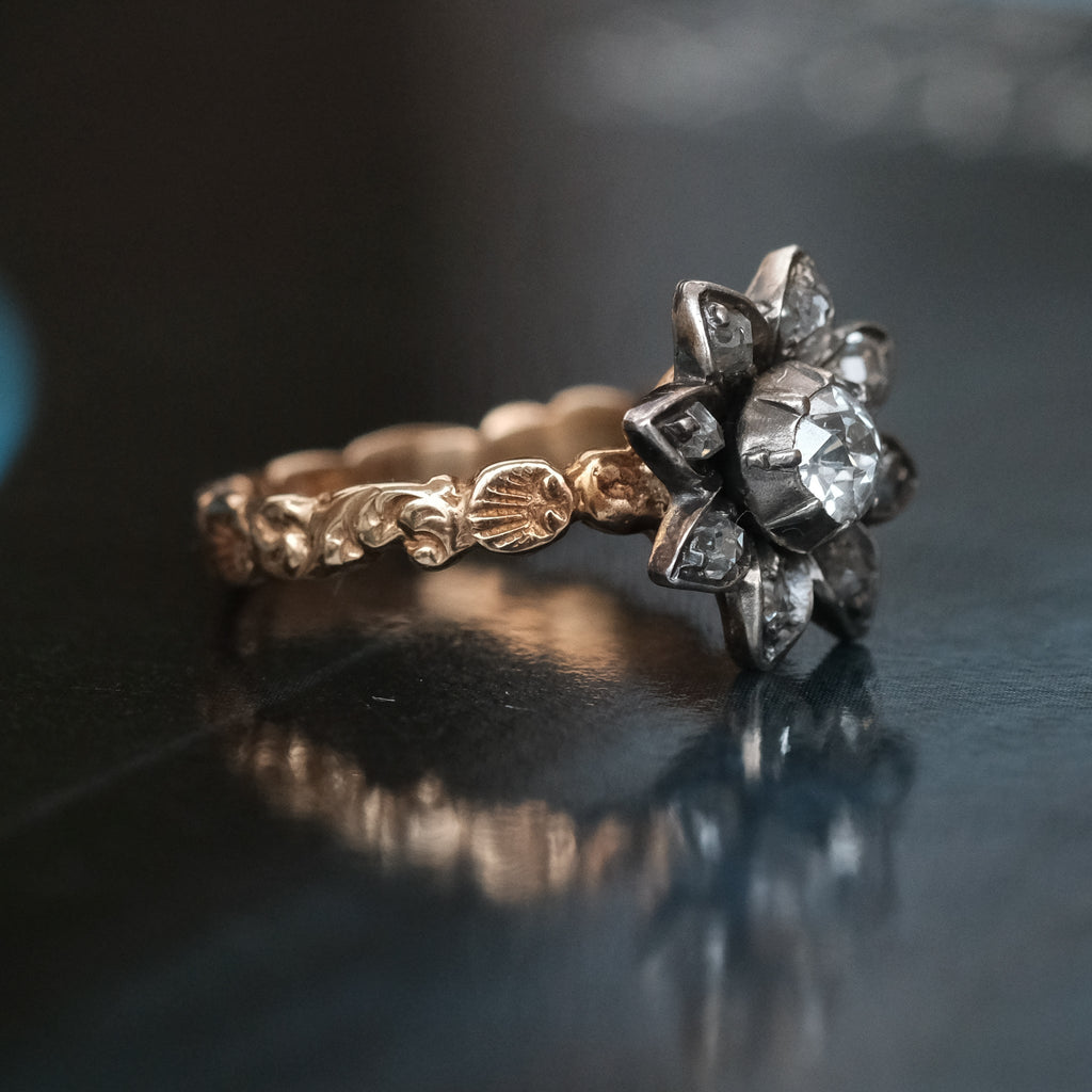 Georgian Flower Ring – Lost Owl Jewelry
