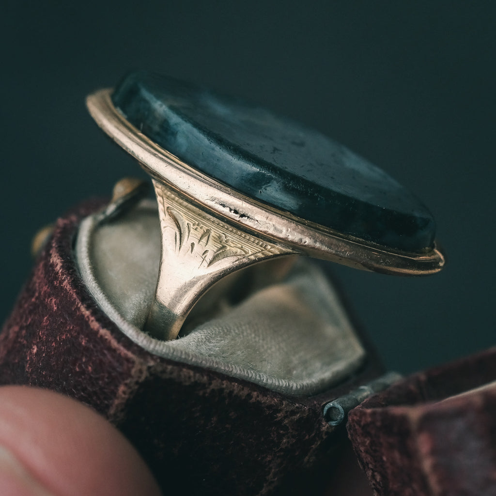 Georgian Navette Memorial Ring – Lost Owl Jewelry