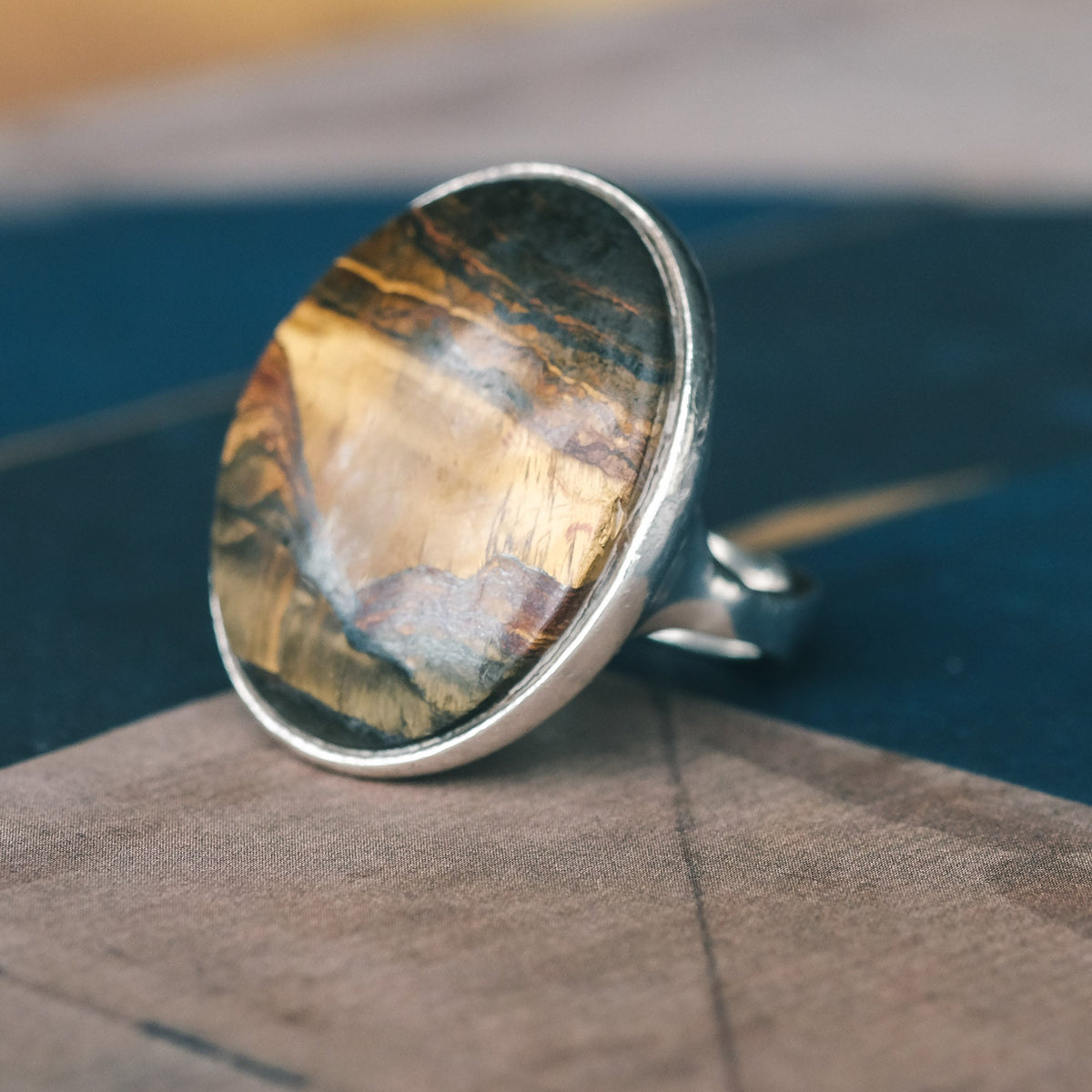 Venusian Landscape Agate Ring – Lost Owl Jewelry
