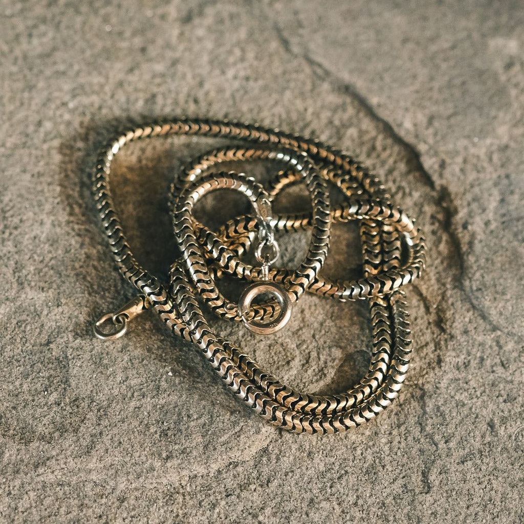 Victorian 15ct Gold Snake Link Chain – Lost Owl Jewelry