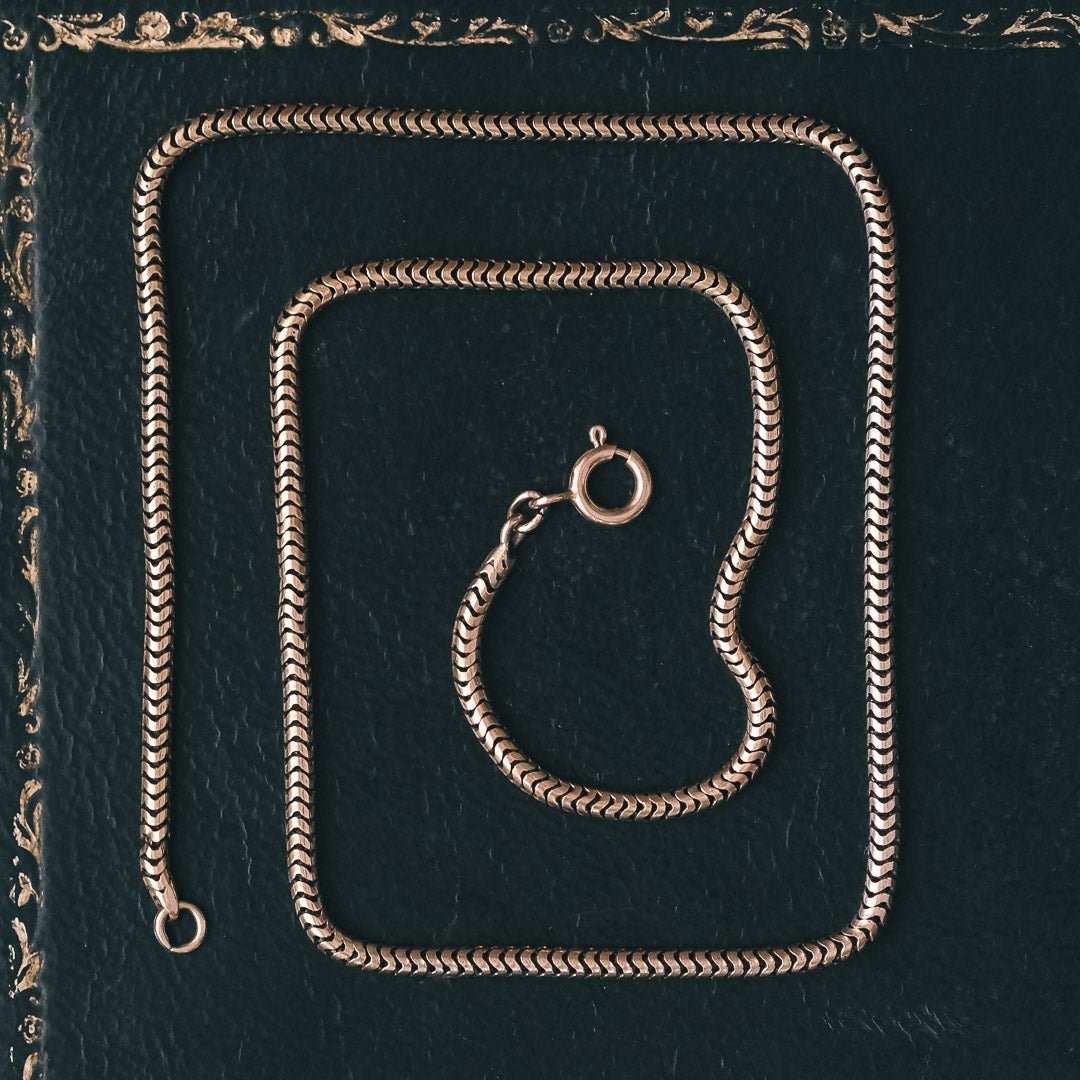 Victorian 15ct Gold Snake Link Chain – Lost Owl Jewelry