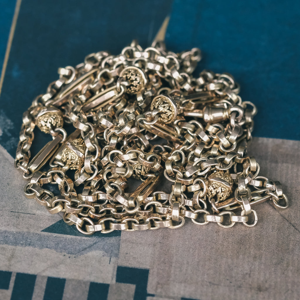 Victorian Bars & Orbs Guard Chain – Lost Owl Jewelry