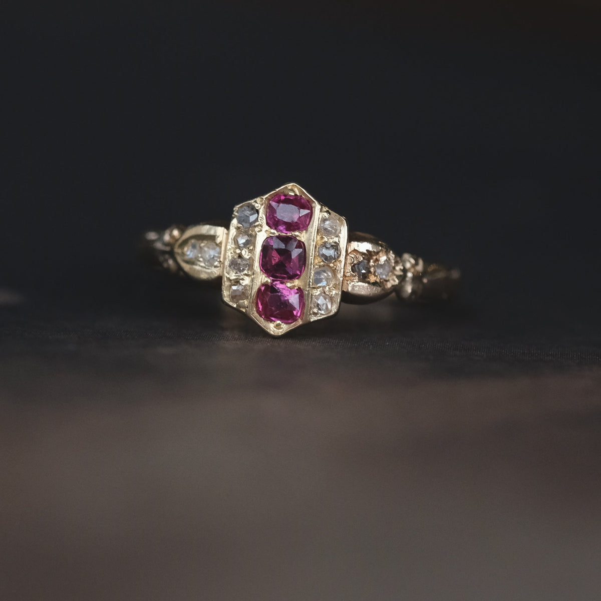 Victorian Ruby Shield Ring – Lost Owl Jewelry