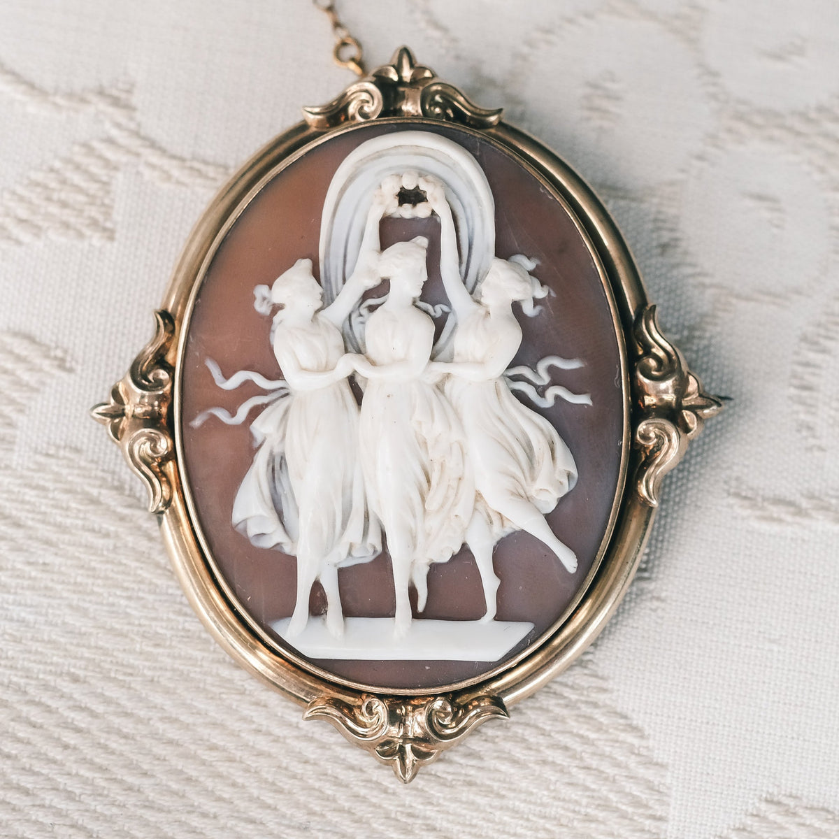 Victorian "The Three Graces" Cameo Brooch – Lost Owl Jewelry