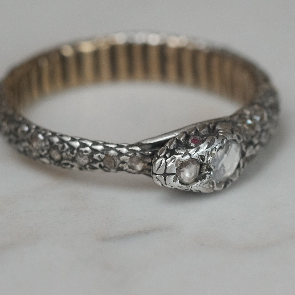 Vintage Diamond Ouroboros Ring – Lost Owl Jewelry