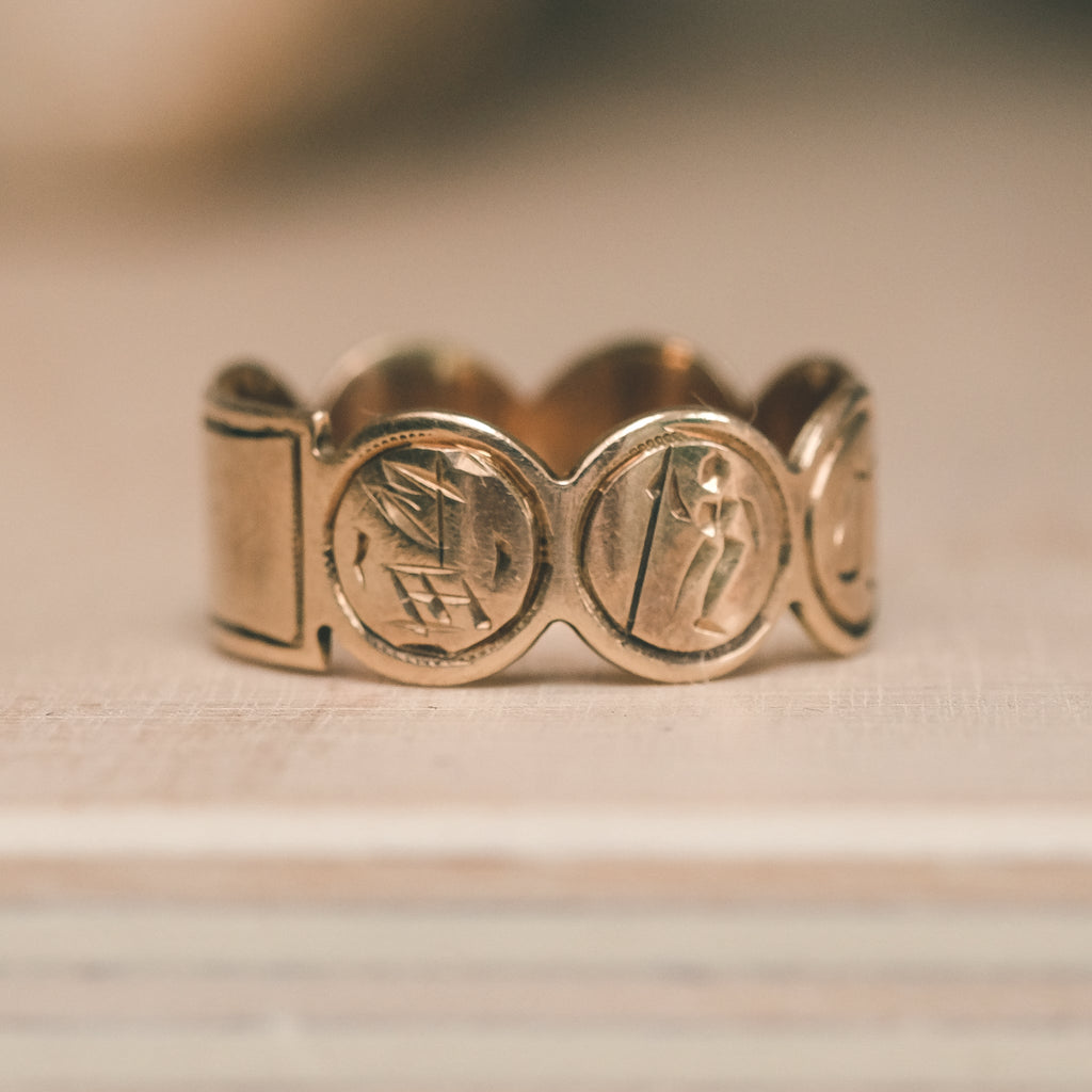 1930s Seven Symbols Ring – Lost Owl Jewelry