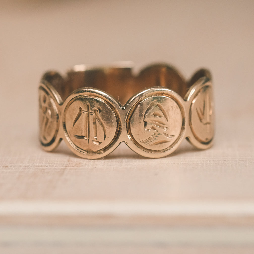 1930s Seven Symbols Ring – Lost Owl Jewelry