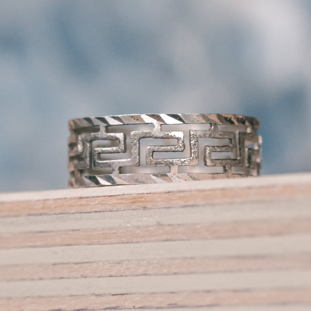 1970s Greek Key Ring – Lost Owl Jewelry