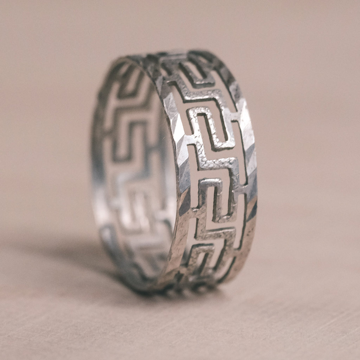 1970s Greek Key Ring – Lost Owl Jewelry