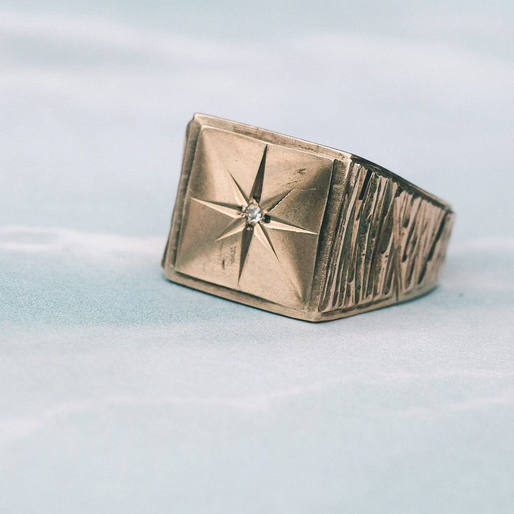 1976 Pole Star Signet Ring – Lost Owl Jewelry