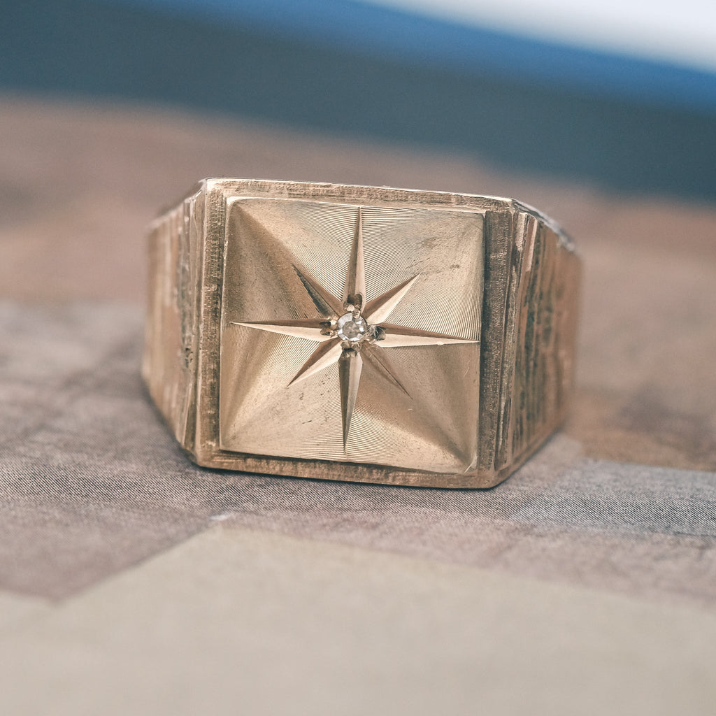 1976 Pole Star Signet Ring – Lost Owl Jewelry