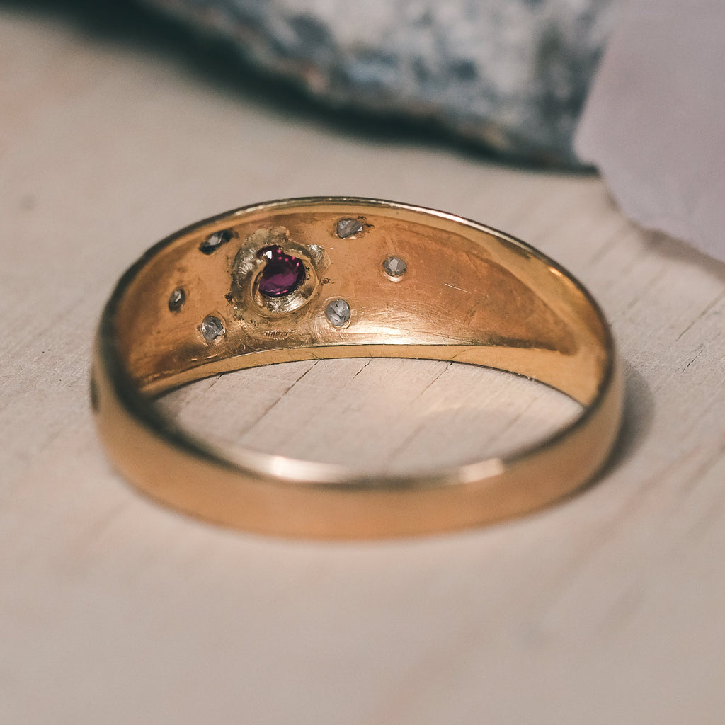Edwardian Ruby & Diamond Gypsy Ring – Lost Owl Jewelry