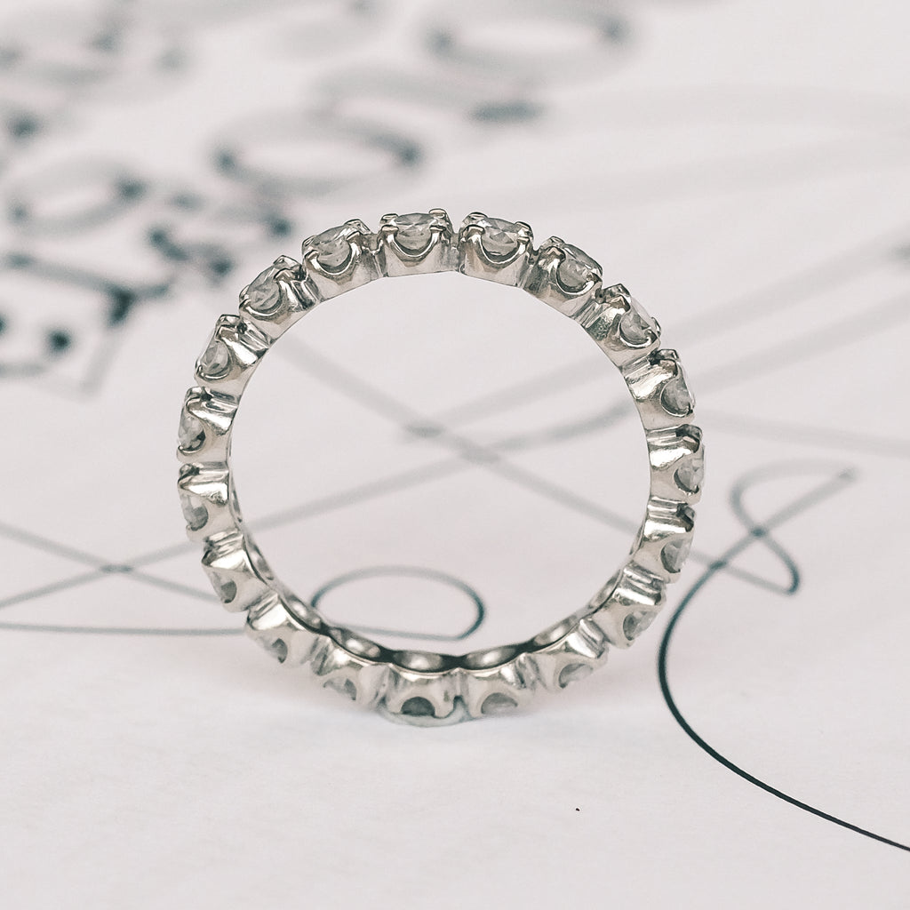 Modern Diamond Eternity Ring – Lost Owl Jewelry