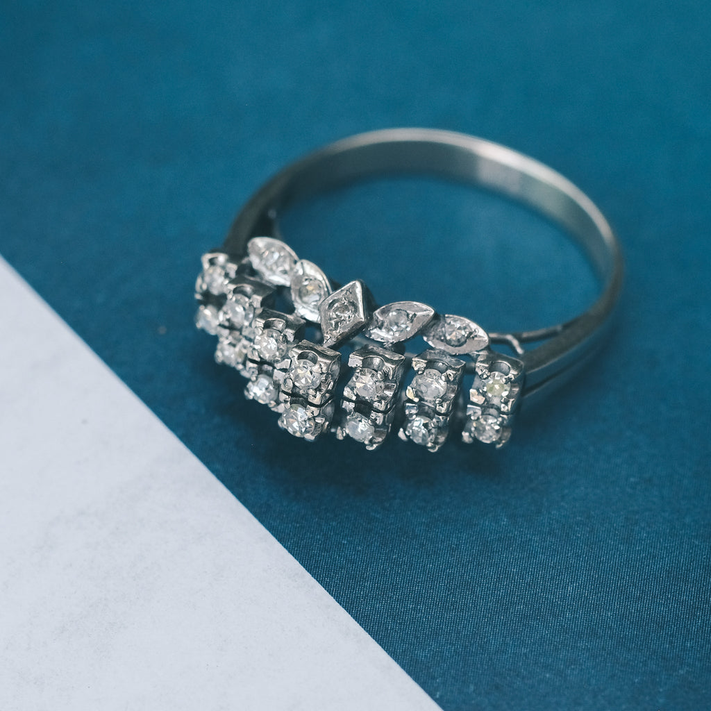 Post-Modern Stepped Double Row Ring – Lost Owl Jewelry