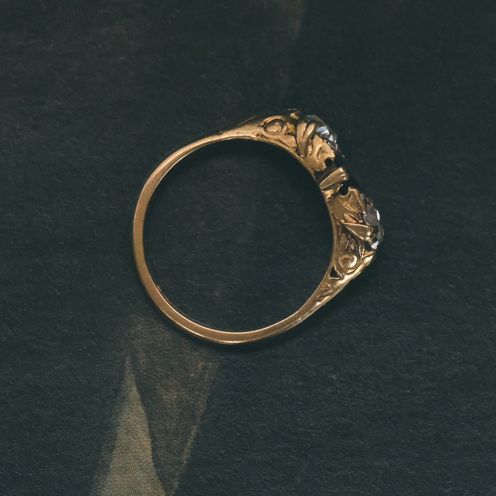 Victorian Garnet Carved Half-Hoop – Lost Owl Jewelry