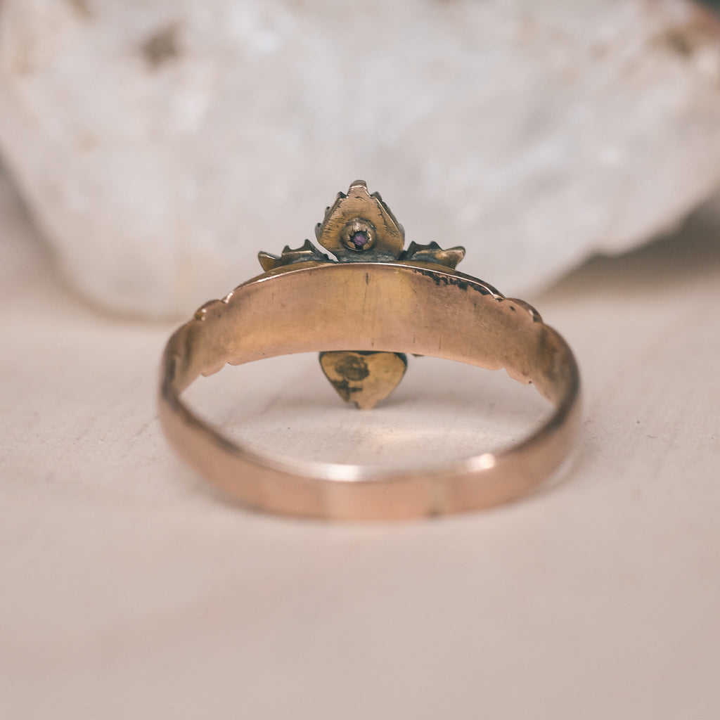 Victorian Paste Flower Ring – Lost Owl Jewelry