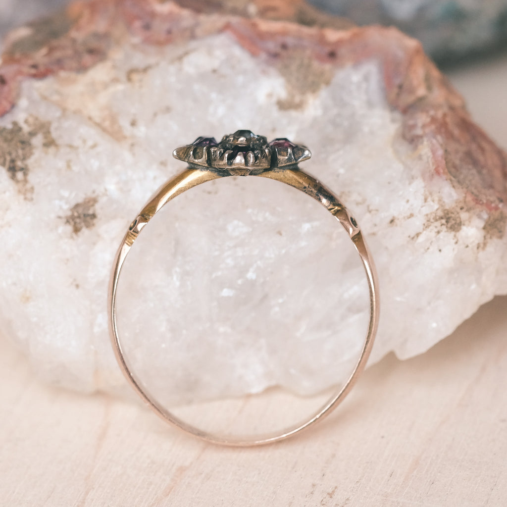 Victorian Paste Flower Ring – Lost Owl Jewelry