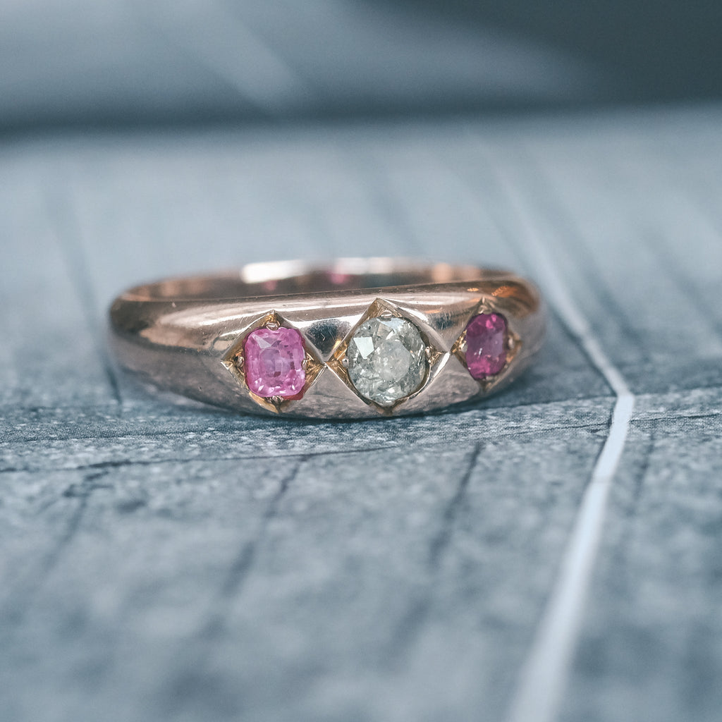 Victorian Ruby & Diamond Gypsy Ring – Lost Owl Jewelry