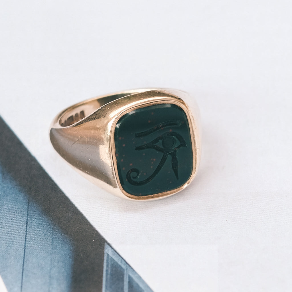 Vintage "Eye of Horus" Signet Ring – Lost Owl Jewelry