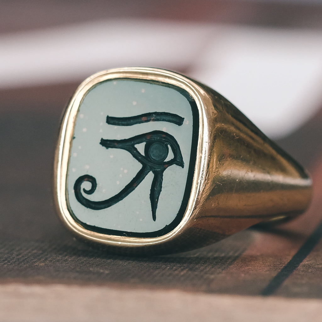 Vintage "Eye of Horus" Signet Ring – Lost Owl Jewelry