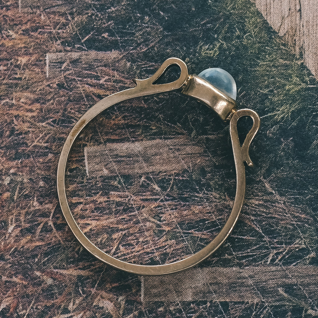 Vintage Moonstone Scroll Ring – Lost Owl Jewelry